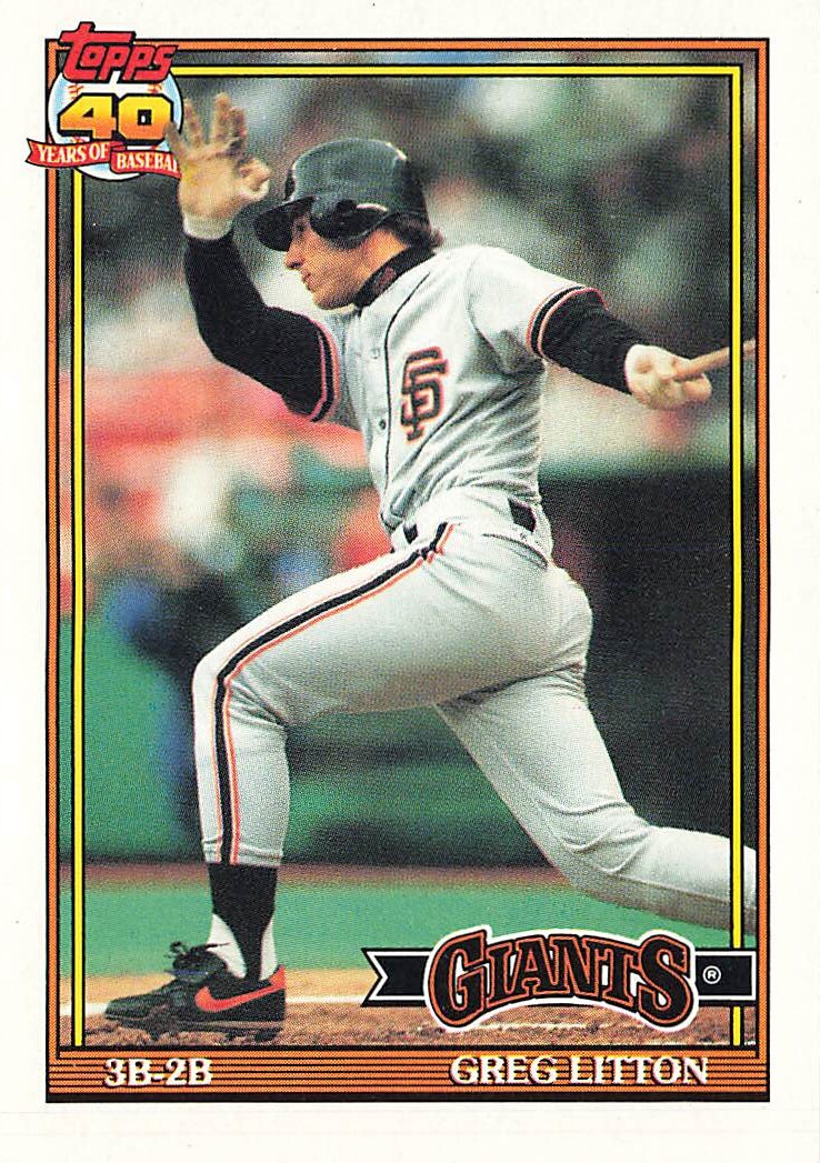 1991 Topps #628 Greg Litton San Francisco Giants | eBay