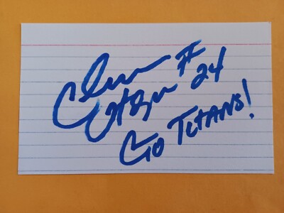 Chris Hope Signed Index Card - Steelers, Titans, Falcons, Florida State ...