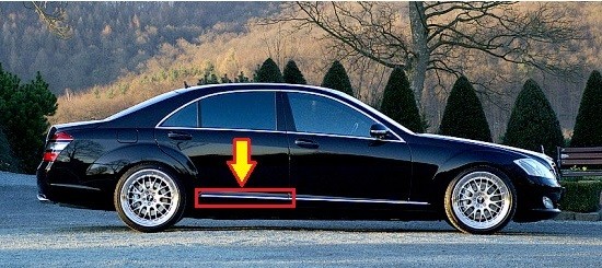 Mercedes-Benz S W221 Rear Right Door Bottom Trim A2216904680 Genuine ...