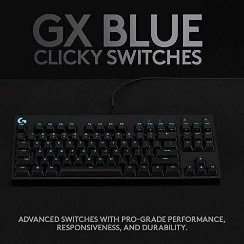 PRO Mechanical Gaming Ultra Portable TKL - Wired Keyboard Black Clicky ...