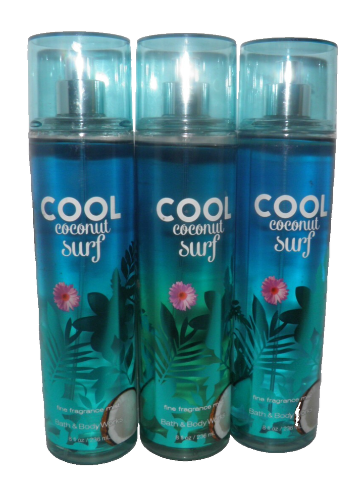 3 Bath & Body Works COOL COCONUT SURF Fragrance Mist Spray Retired 🥥 | eBay