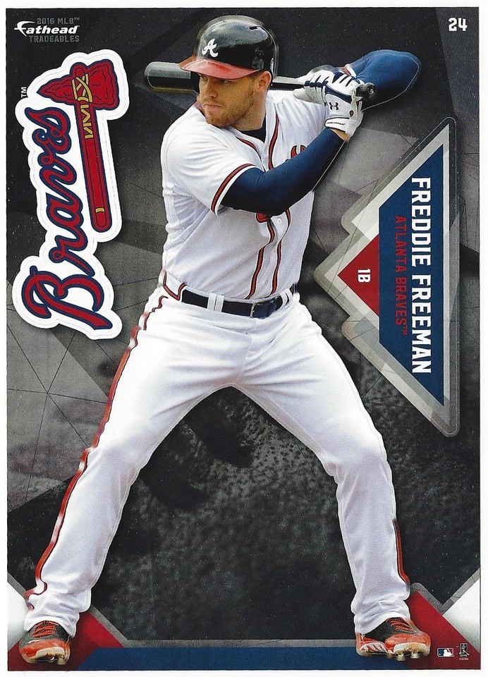 FREDDIE FREEMAN ATLANTA BRAVES FATHEAD TRADEABLES REMOVABLE STICKER ...