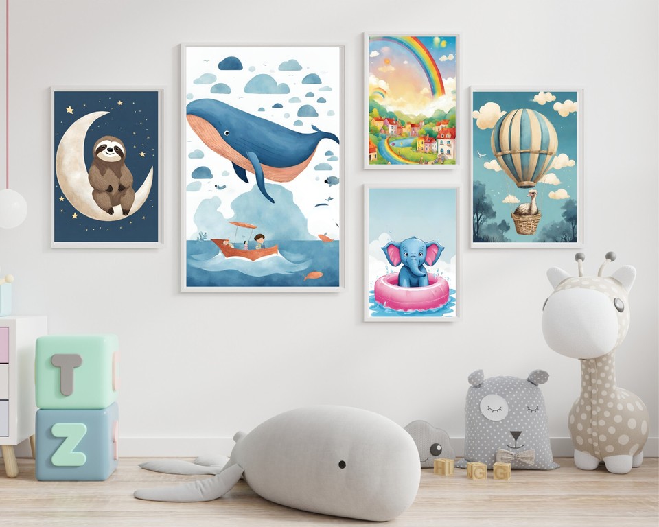Digital Set of 14 Kids posters, Kids room prints | JPG 300 DPI ...