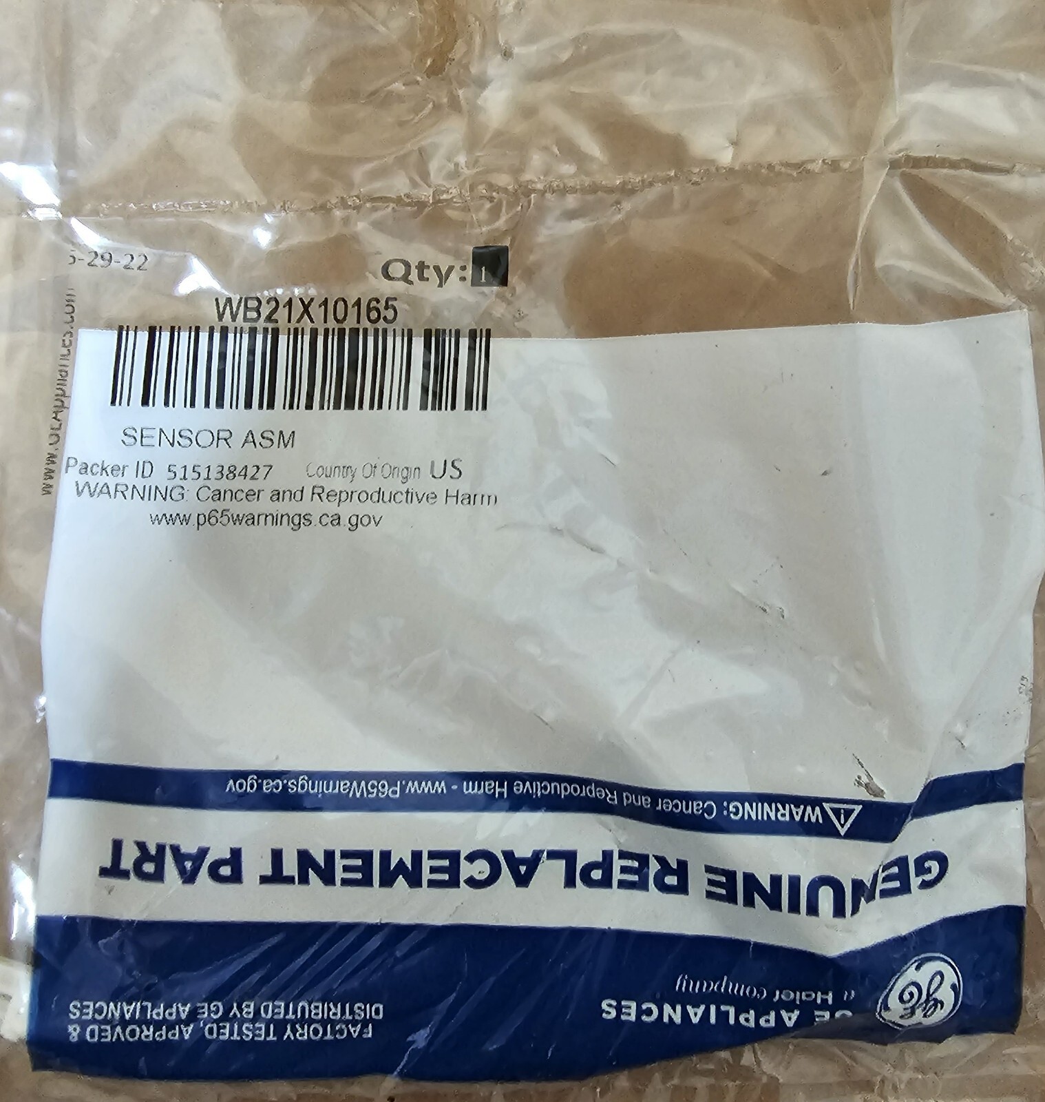 OEM GE WB21X10165 TEMPERATURE SENSOR ASM | eBay