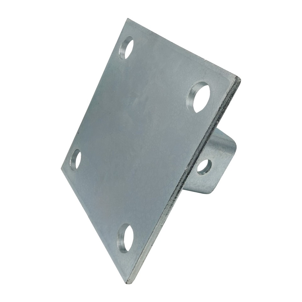 4 Hole Post Base, 6" Square for 1-5/8" Strut Channel, Side Orientation ...