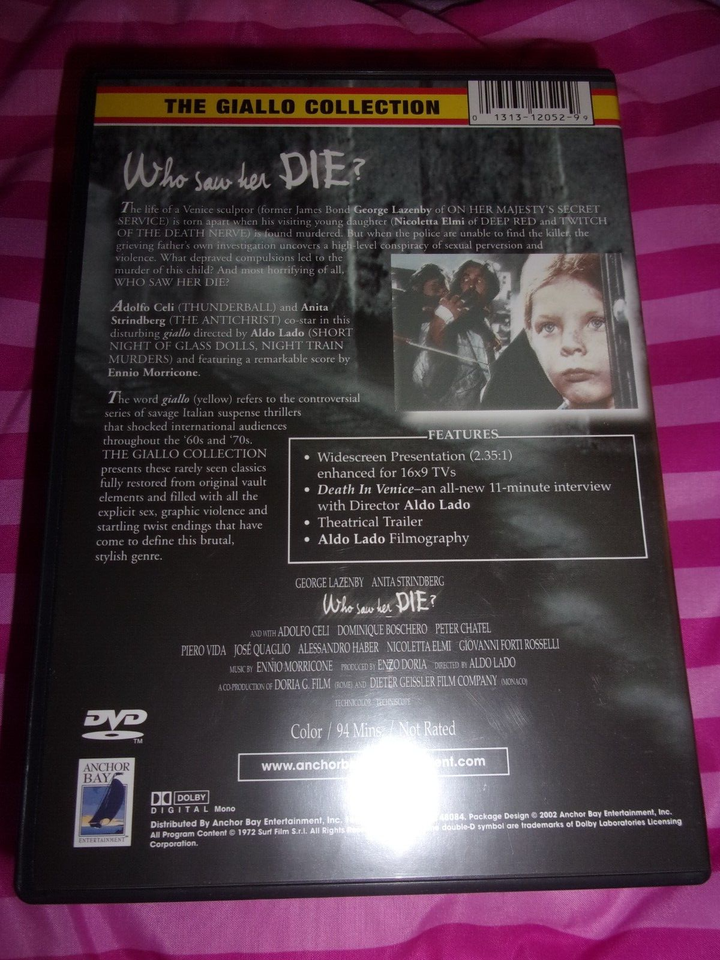 WHO SAW HER DIE? - FROM THE GIALLO COLLECTION - DVD - NEW AND NOT ...