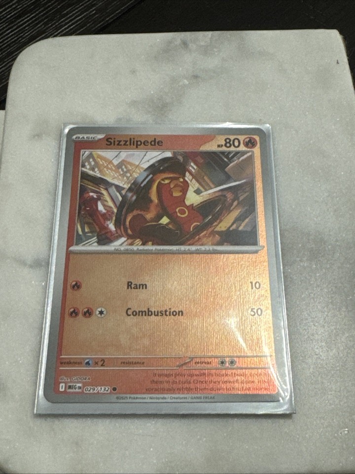 Pokemon Sizzlipede Mega Evolution Mint Condition W/Free Item Included ...