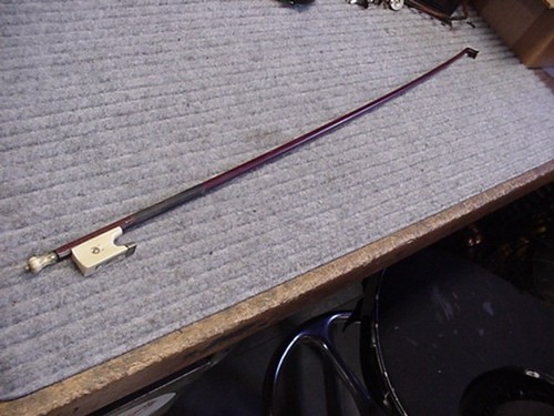 Vintage Full Size Violin Bow With Bone And Abalone 4/4 OLD bow | eBay