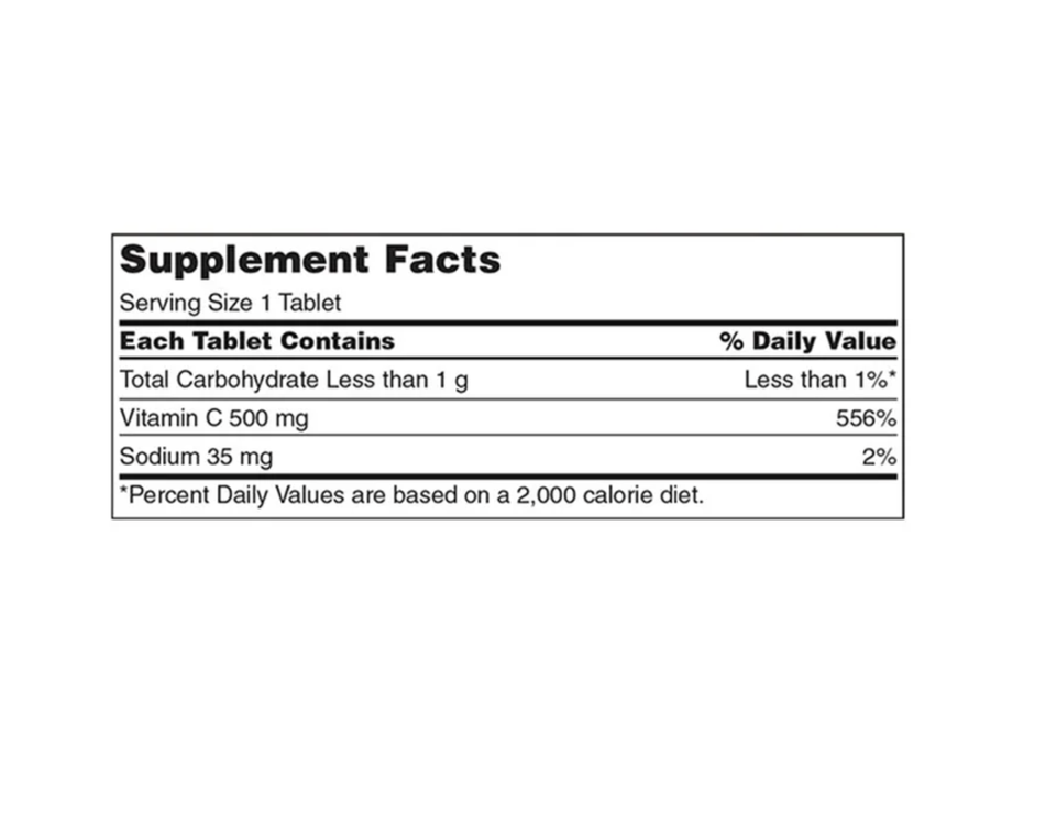 Kirkland Signature Chewable Vitamin C 500 mg. 500 Tablets Made In USA ...