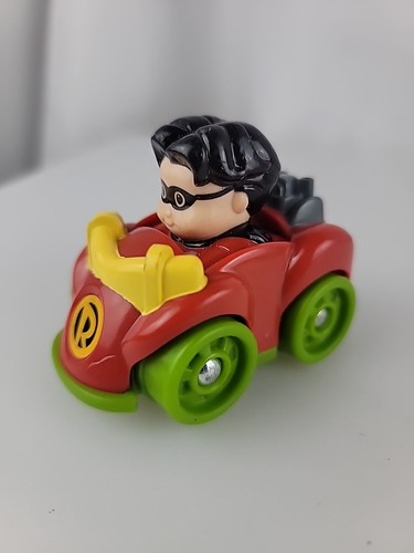 Fisher Price Little People Wheelies ROBIN Car DC Comics 2012 Vehicle ...