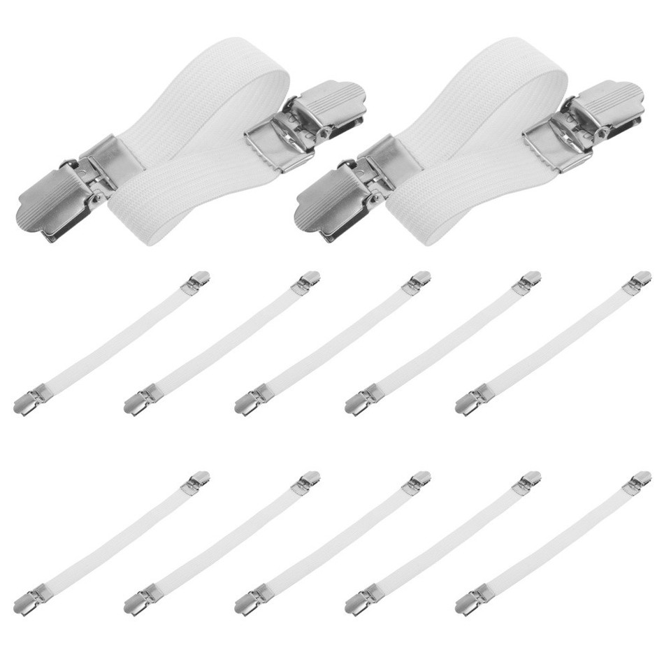 12 Pcs Ironing Board Holder Sheet Corner Straps Clips for Pad Cover ...