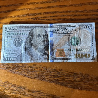 $100 Lucky Charm 666 Bill. 2017A Series | eBay