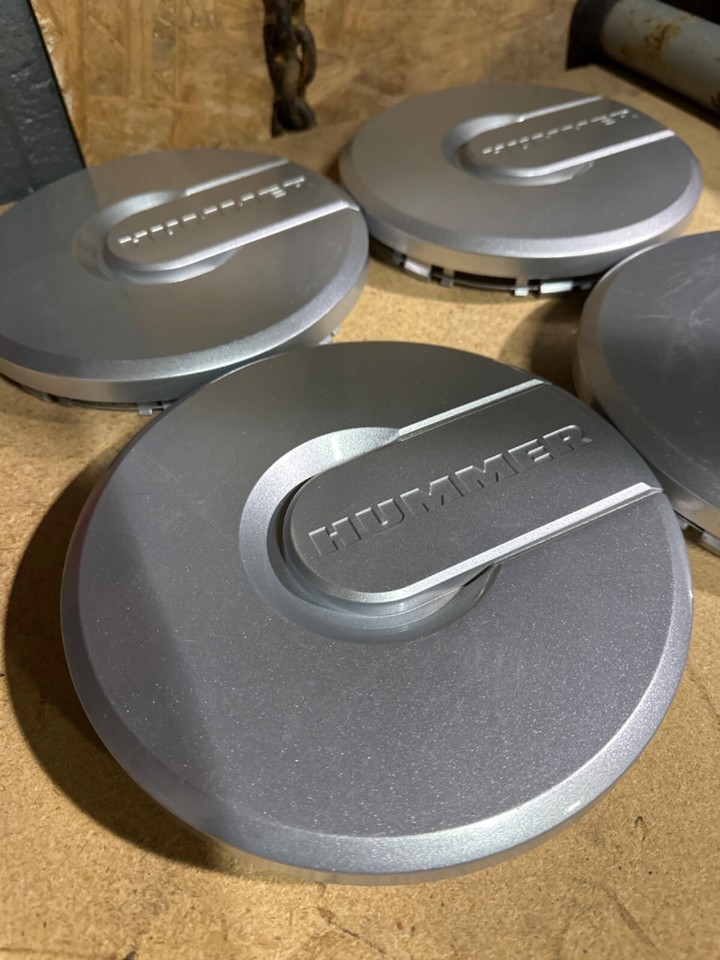 GM OEM Hummer H2 Silver Wheel Covers Hub Center Caps Set Of 4. (A9) | eBay