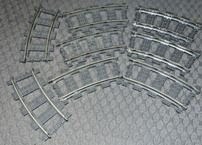 Lego® TRAIN Tracks 9V 50 Railway 4520 Curved Rails Lot Of 8 | eBay