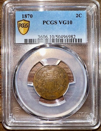 PCGS 1870 2C VG10 Beautiful Original Problem-Free Coin!!! | eBay