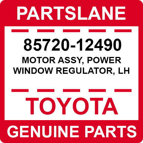 Toyota 4Runner Prius Left LH Power Window Regulator Motor 85720-12490 ...