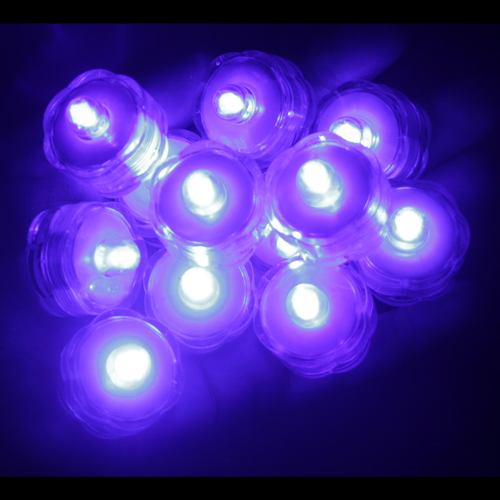 12 Pack PURPLE Submersible Waterproof Underwater Battery LED Tea Light ...