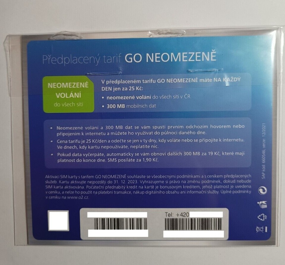 FOR COLLECTORS - Expired Czech SIM CARD from network O2 (Standard-Micro ...