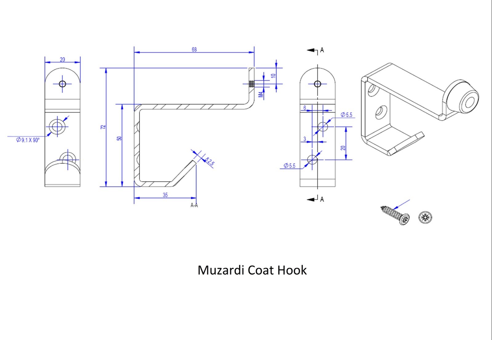 STAINLESS STEEL ROBE HOOK DOOR STOP STOPPER ALL IN ONE COAT HAT HOOK ...