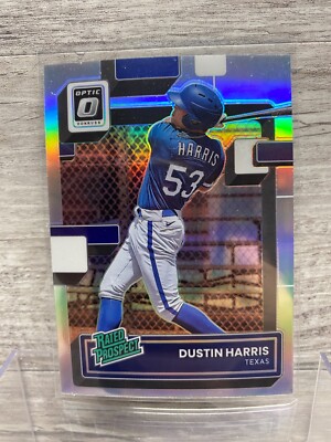 Dustin Harris 2022 Panini Donruss Optic #RP-21 Rated Prospect Silver ...