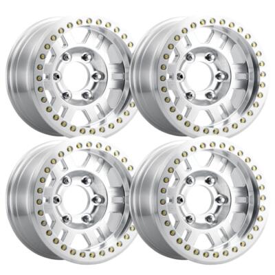 (Set-4) Vision Beadlock 398BL 17x9.5 8x170 -44mm Machined Wheels Rims ...