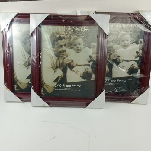 8' X 10' Red Plastic Picture Frame with Wall Mount And Free Standing ...