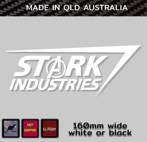 STARK INDUSTRIES Avenger Car vinyl Decal Sticker IRON MAN White Bumper ...