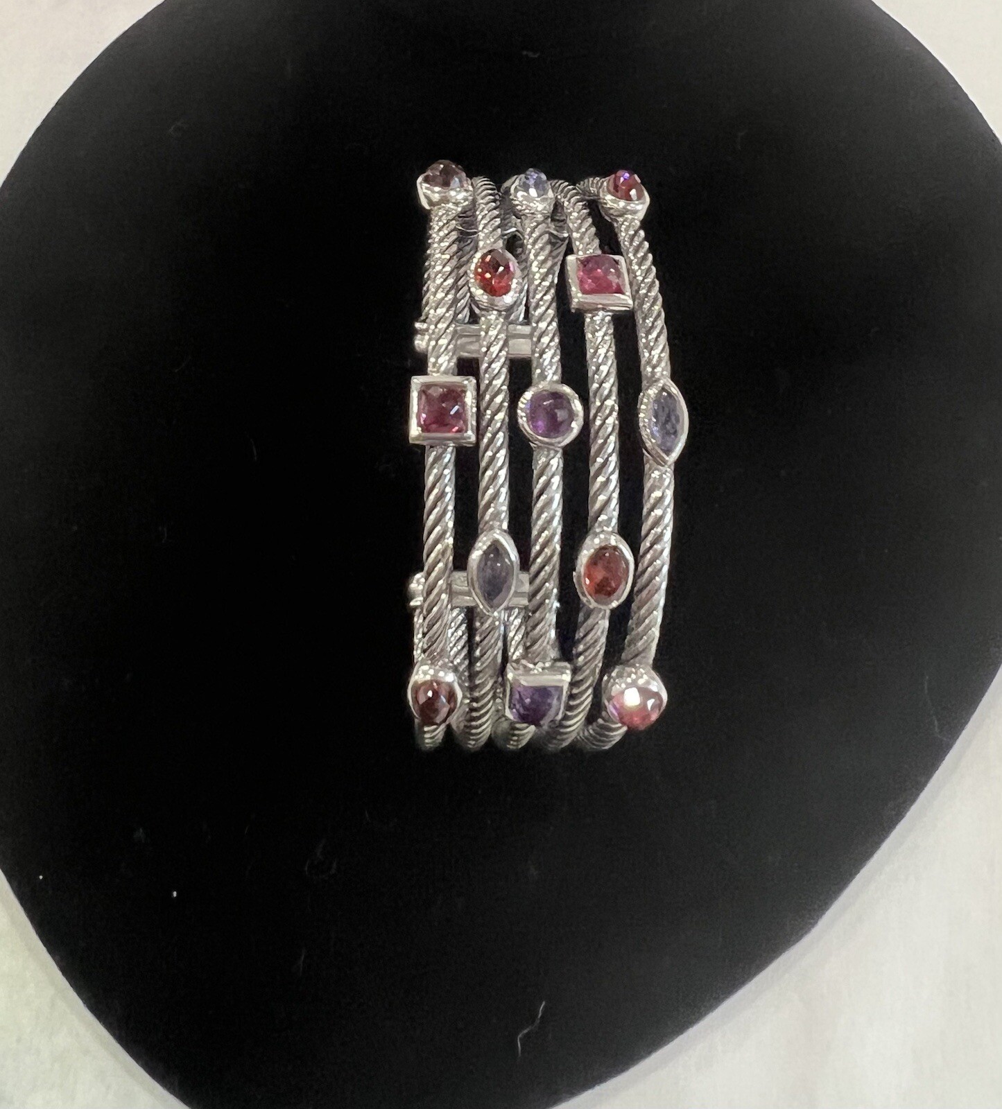 David Yurman Five Row Confetti Bracelet Size M - Gem