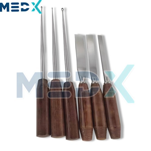 Orthopedic Bone Chisel Bone Curette Surgical Instruments Fiber Handle 6 ...