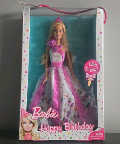 Barbie Happy Birthday Princess Doll with Tiara for You New | eBay