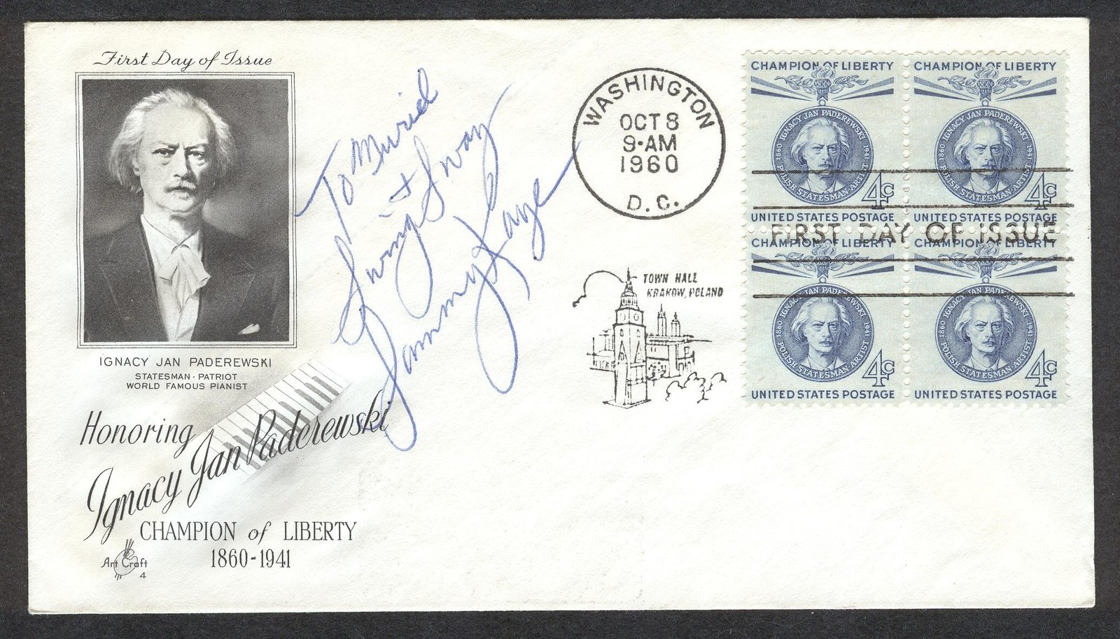 Sammy Kaye Swing & Sway Signed 1960 Polish Statesman FDC Envelope died ...