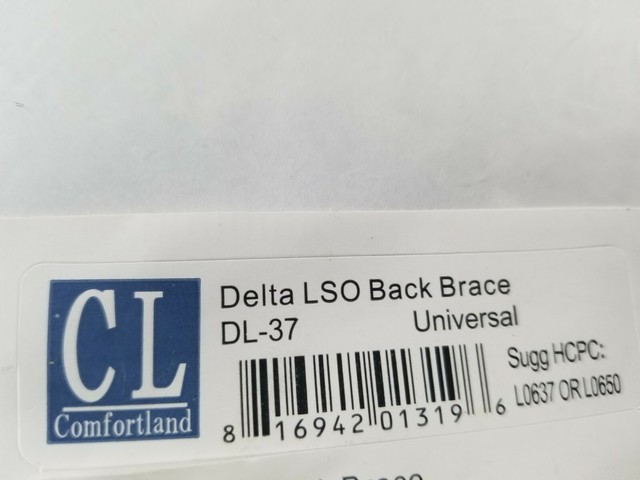 Comfortland Delta Dl-37 LSO Back Support Brace Lo637 or Lo650 for sale ...