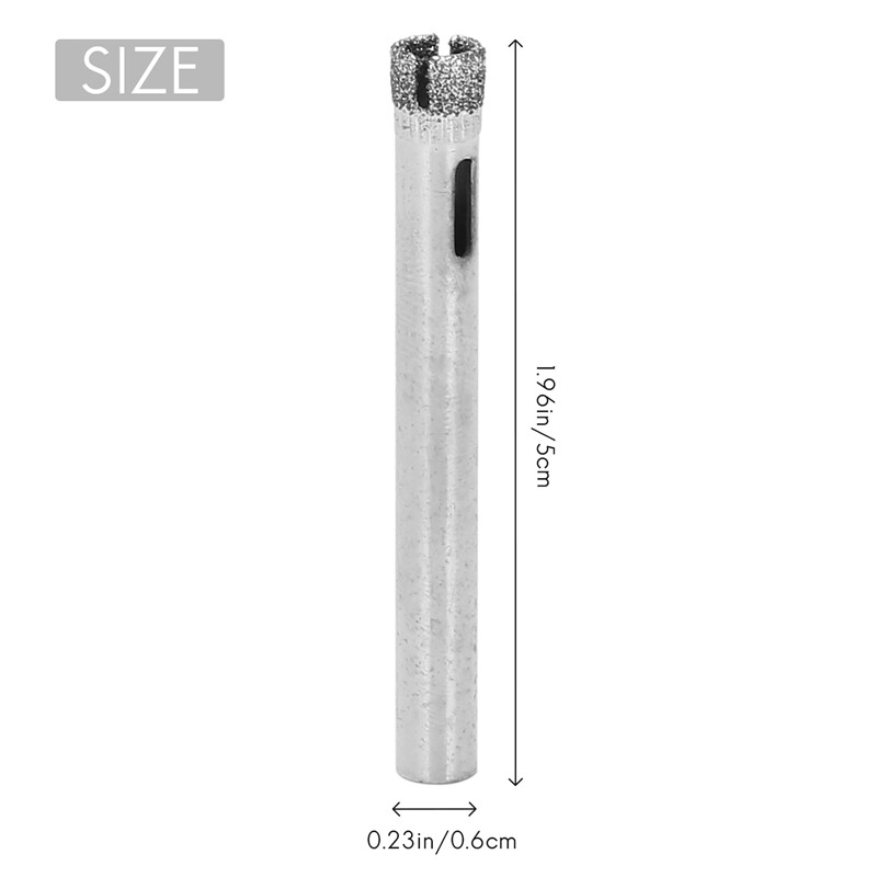 50Pcs Diamond Coated Drill Bit Set 6mm Diamond Tipped for Tile, F7V5 ...