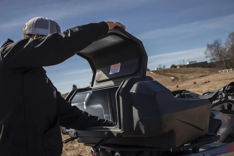 Kolpin ATV Rear Passenger Seat Cargo Storage Helmet Trunk Box Luggage ...