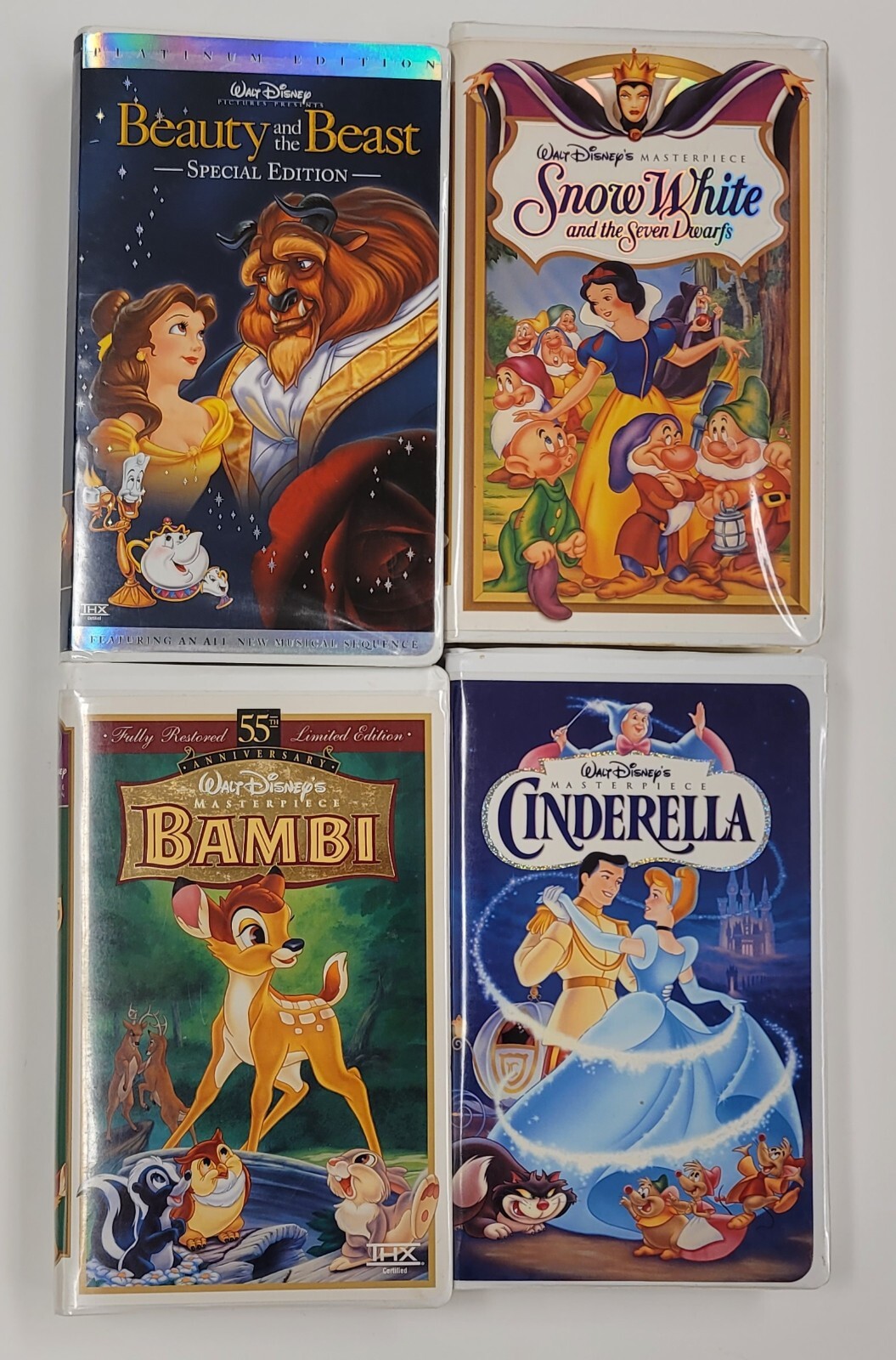 DISNEY VHS TAPES, LOT OF 8 Lion King, Snow White, Bambi, 101 Dalmatians ...