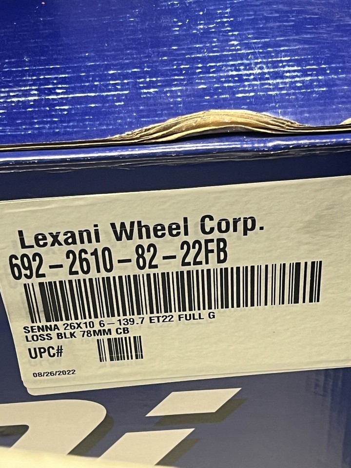 26x10 LEXANI SENNA GLOSS BLACK RIMS CADILLAC ESCALADE CHEVY TAHOE GMC ...
