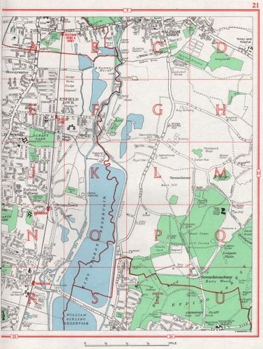 ENFIELD. Waltham Abbey Enfield Lock Wash Highway Brimsdown. Essex 1964 ...