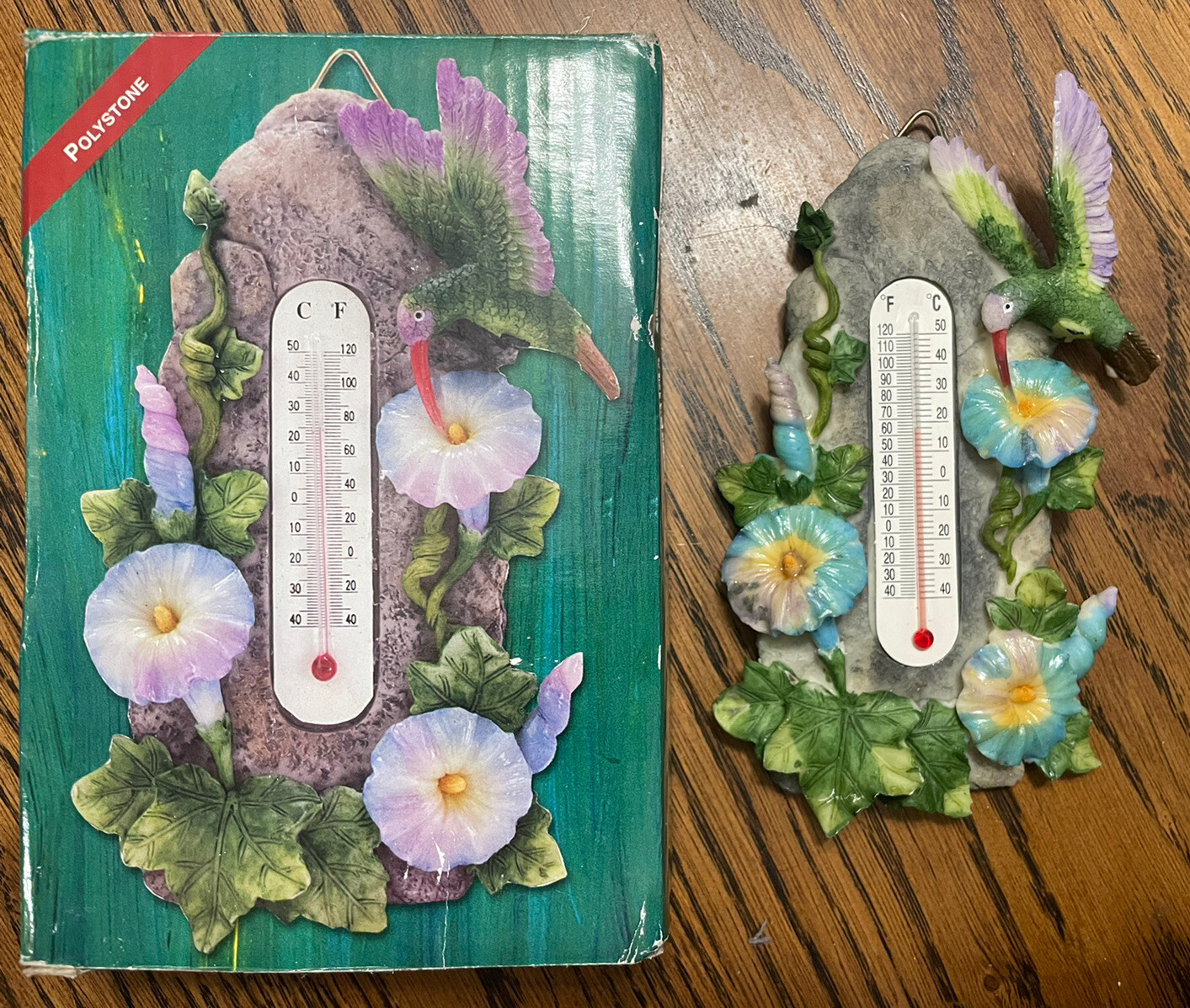 Humming Bird Flower Thermometer Gage 6" Long - NEW IN BOX | eBay