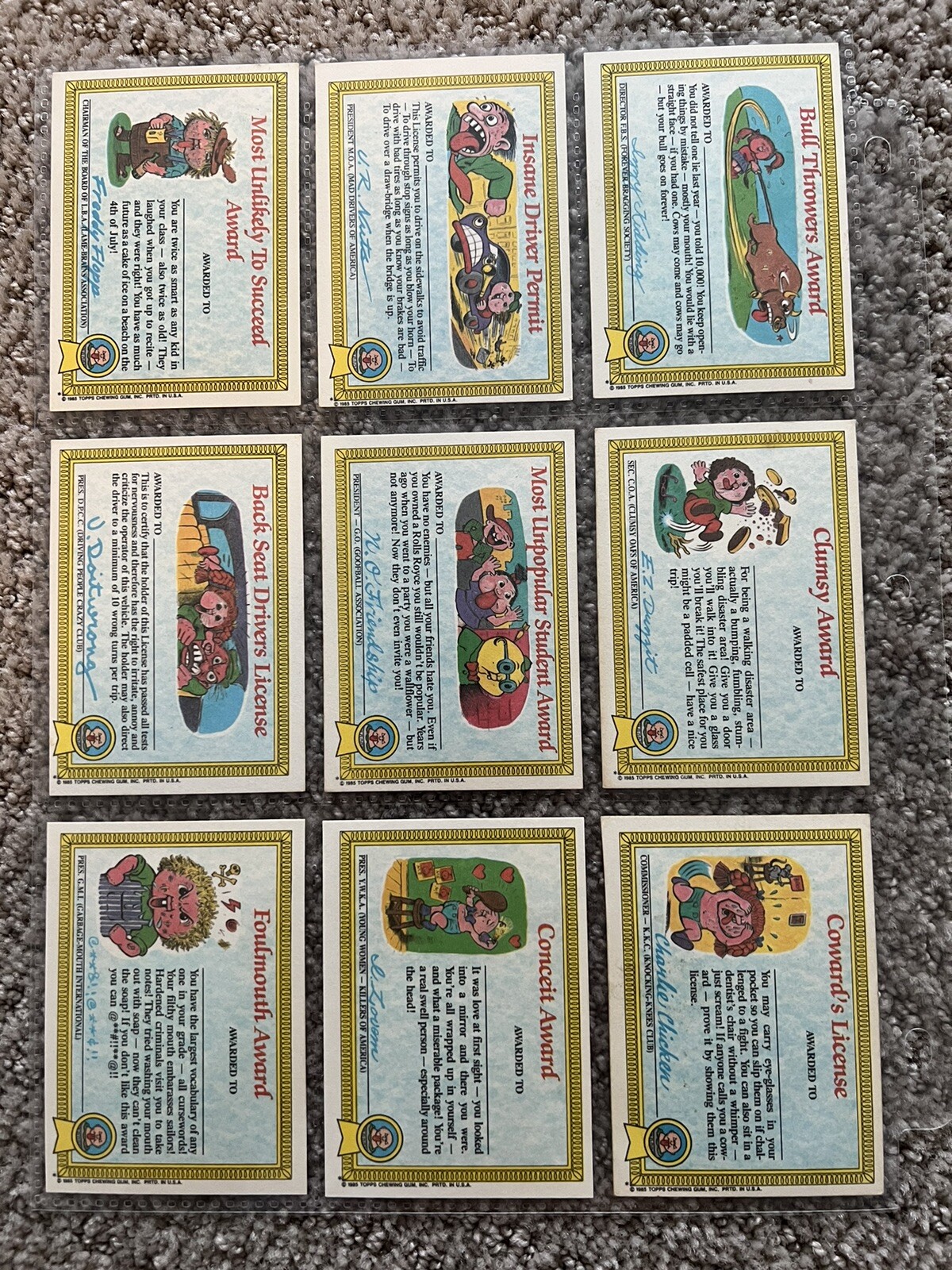 Garbage Pail Kids Collection Series 1-15, ANS 1-7, and Flashback Series ...