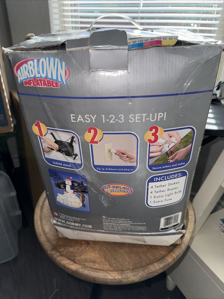 Gemmy 8ft Tall Airblown Inflatable light up Penguin/Igloo! In box | eBay