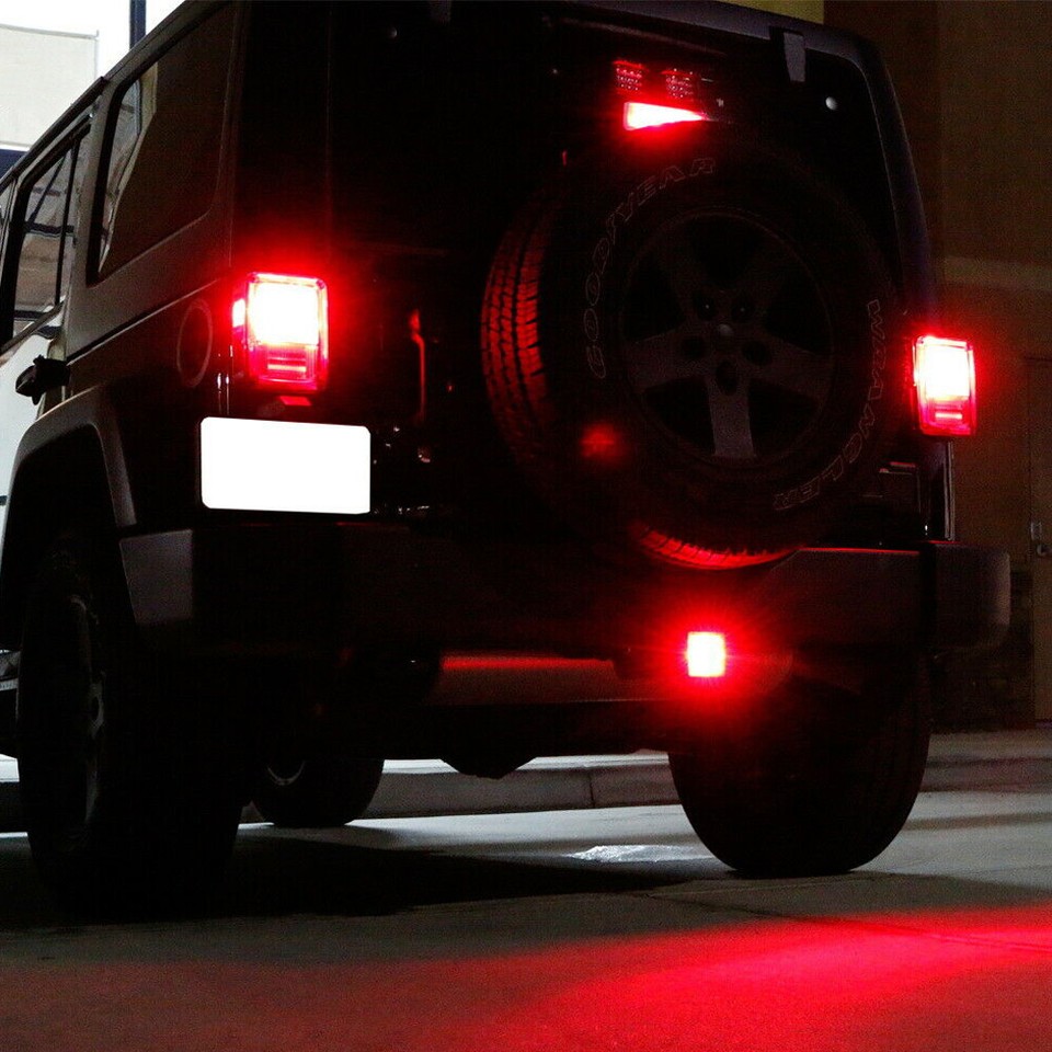 2'' Trailer Truck Hitch Towing Receiver Cover Smoked Lens 15 LED Brake ...