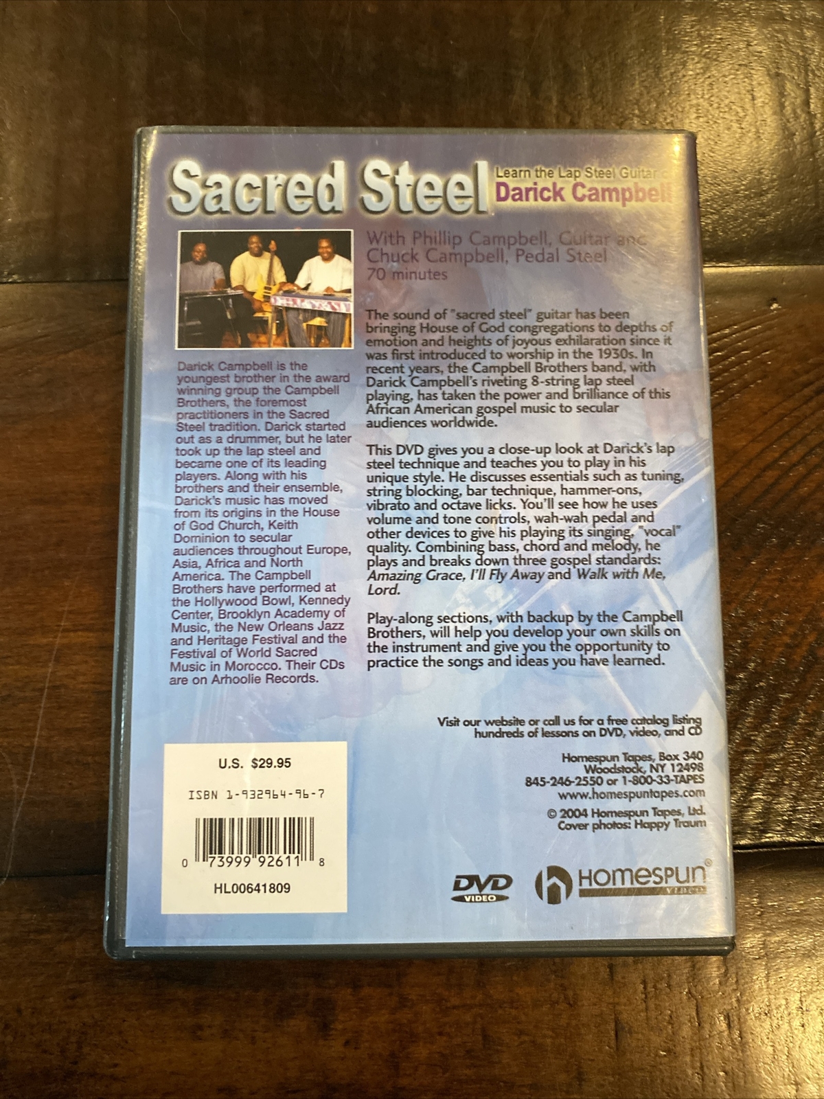 Learn the Lap Steel Guitar of Darick Campbell (DVD, 2005) for sale ...