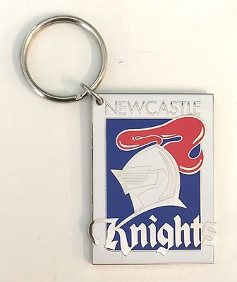 33038 NEWCASTLE KNIGHTS NRL METAL TEAM LOGO KEY RING KEYRING CHAIN ...
