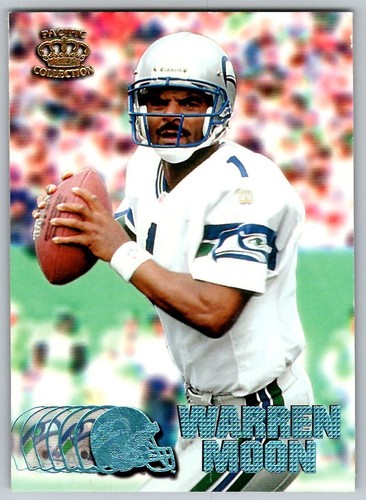 1997 PACIFIC PLATINUM BLUE WARREN MOON SEATTLE SEAHAWKS #387 | eBay