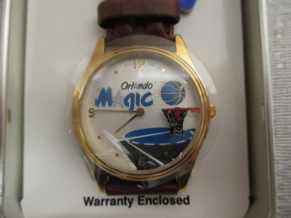 Mens Sun Time Orlando Magic Basketball NBA Floater Sports Watch | eBay