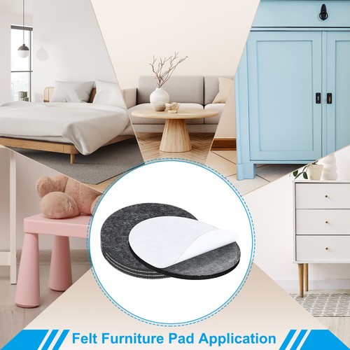 4.5" Diameter Felt Furniture Pads, 8 Pcs 1/2" Thick Lamp Base Felt ...
