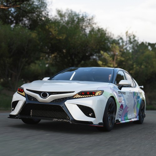 Pair Red Demon Eye LED Headlight For Toyota Camry 2018-2024 Head Lamps ...