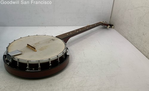 Pyle 5 String Brown Closed Back Mother Of Pearl Musical Instrument ...