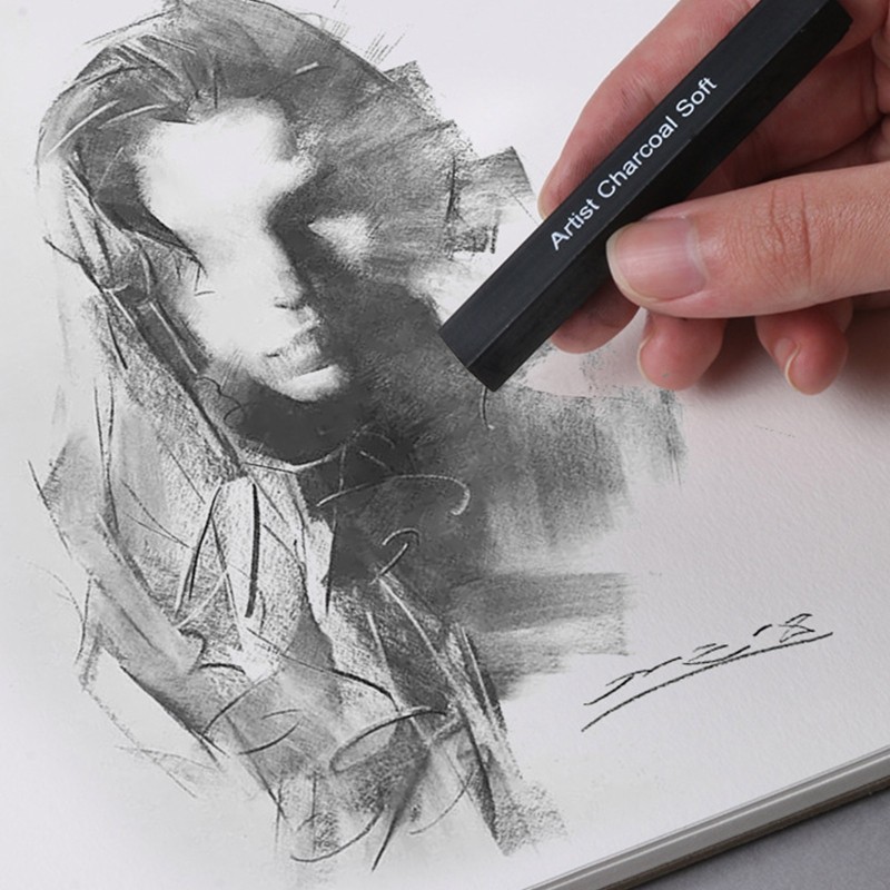 Charcoal Sticks Square Soft Medium Hard Kid Adult Drawing Art Craft ...