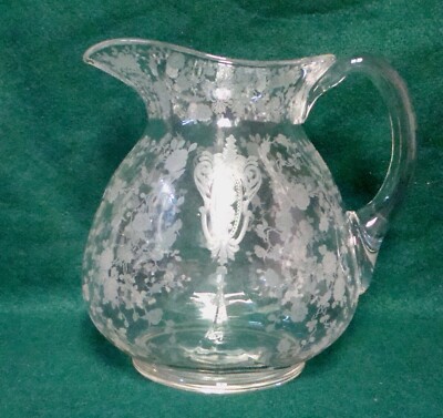 Cambridge ROSE POINT (3121) 80 Oz Pitcher 3400 141 with Modified Handle ...
